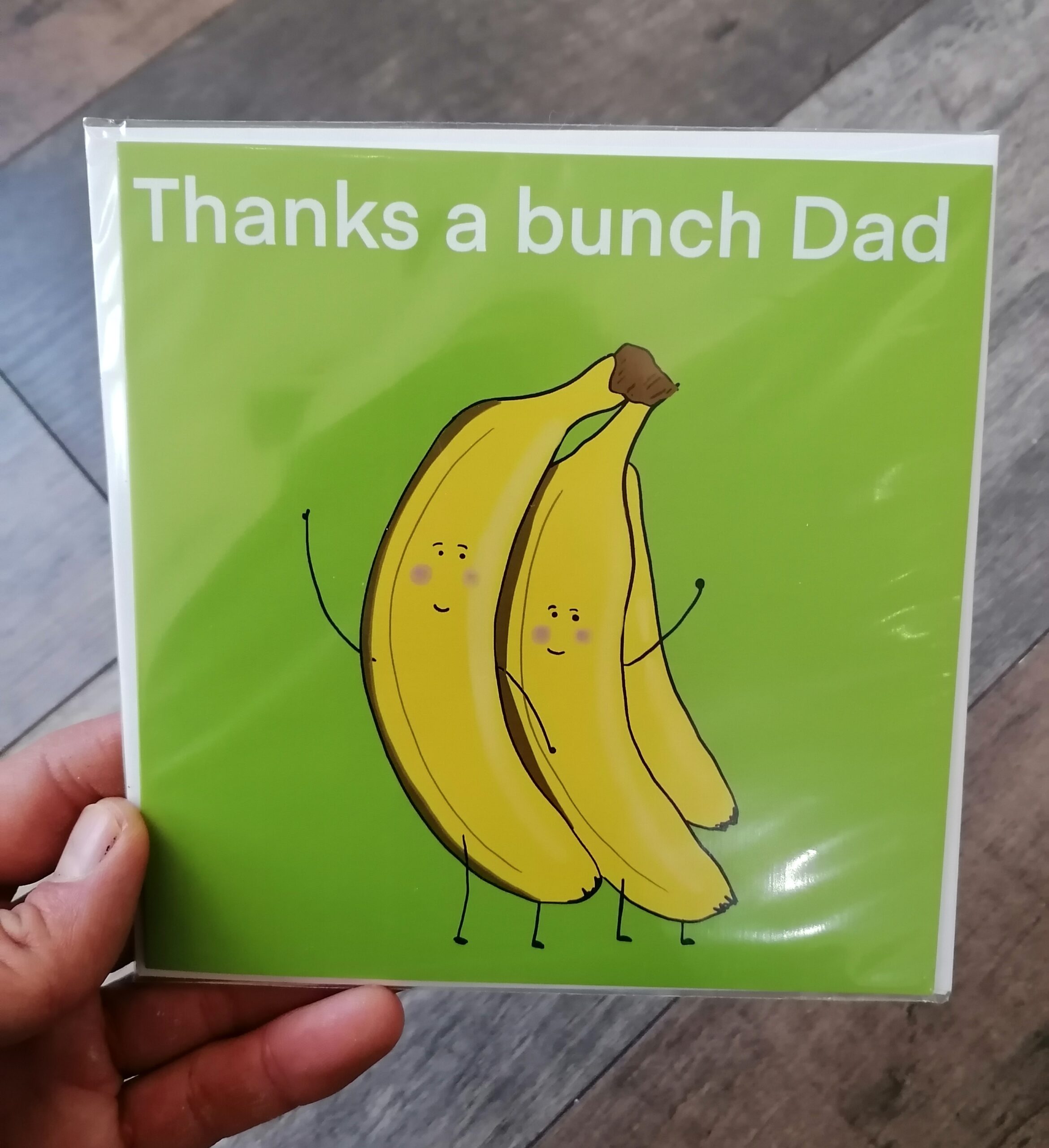 Square Father's Day Greeting Card - Thanks A Bunch Dad (Bananas) - Artigo